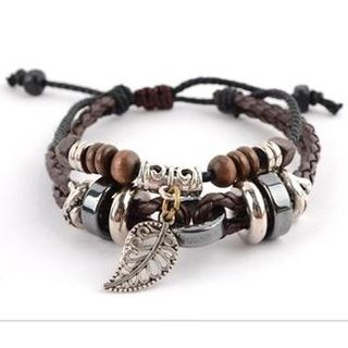 Trend Cool - Genuine Leather Charm Bracelet | YesStyle