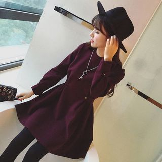 lilygirl - Long-Sleeve A-Line Dress | YesStyle