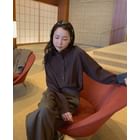 maybe-baby - High-Neck Plain Shirt | YesStyle