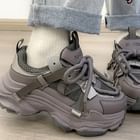 Novice - Lettering Lace-Up Platform Sneakers | YesStyle