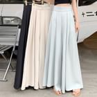 KONGER - High Waist Pleated Maxi A-Line Skirt | YesStyle