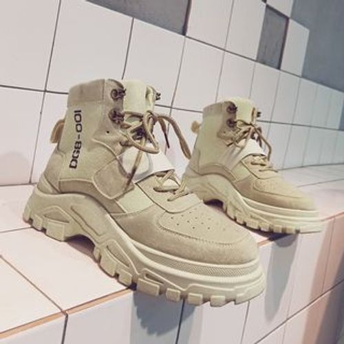 HANO - Canvas Paneled Platform High Top Sneakers | YesStyle