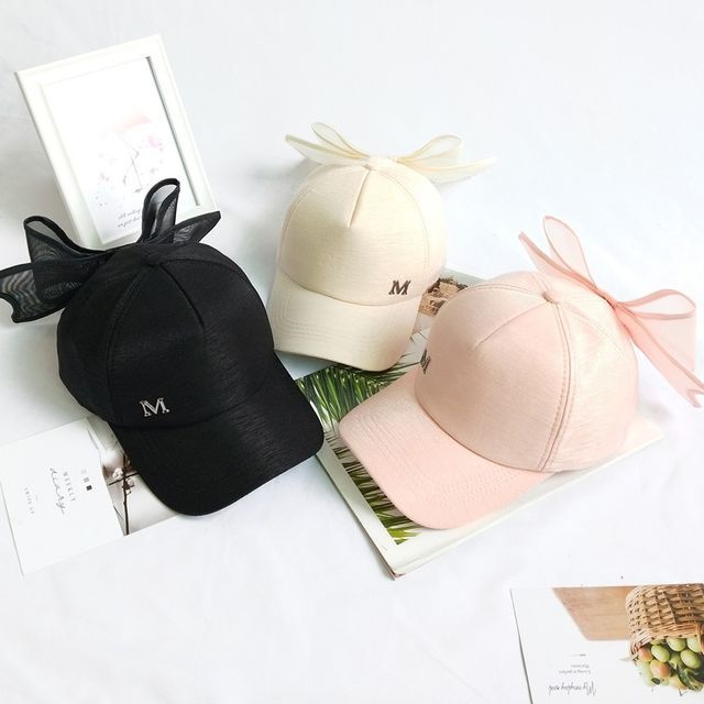 Dreamaway - Mesh Bow Letter M Baseball Cap | YesStyle