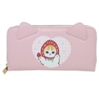 White & Peach - mofusand Faux Leather Long Wallet (Pink) | YesStyle