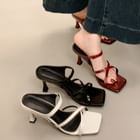 Red Wolf - High Heel Square Toe Sandals | YesStyle