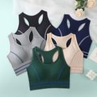 Wildery - Contrast Trim Racerback Sports Bra Top | YesStyle