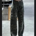 HYAKU - High Rise Camo Print Wide Leg Cargo Pants | YesStyle