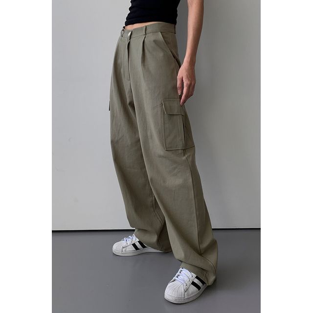SIMPLY MOOD - Wide-Leg Cargo Jogger Pants | YesStyle