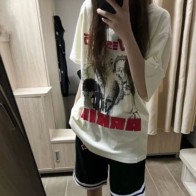 Mushini - Short-Sleeve oversize Print Tee | YesStyle