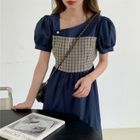 CosmoCorner - Plaid Puff-Sleeve Dress | YesStyle