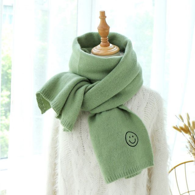 Dreamaway - Embroidered Smiley Neck Scarf | YesStyle