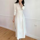 Koelis - Long-Sleeve Plain Midi Blazer Dress | YesStyle
