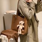 Nebula Neko - Faux Leather Tote Bag / Teddy Bear Charm / Set | YesStyle