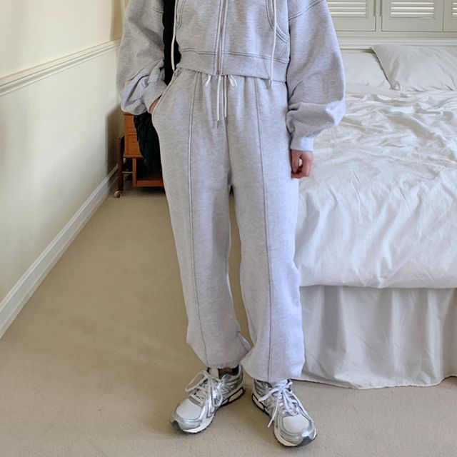 FROMBEGINNING - Drawcord Jogger Sweatpants | YesStyle