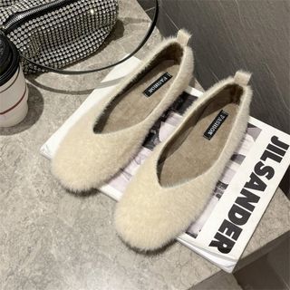 The Hoof - Plain Fluffy Flats | YesStyle
