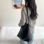 FAYLE - Plain Faux Leather Tote Bag | YesStyle
