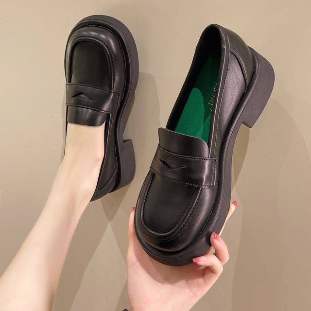 Red Wolf - Faux Leather Platform Loafers | YesStyle