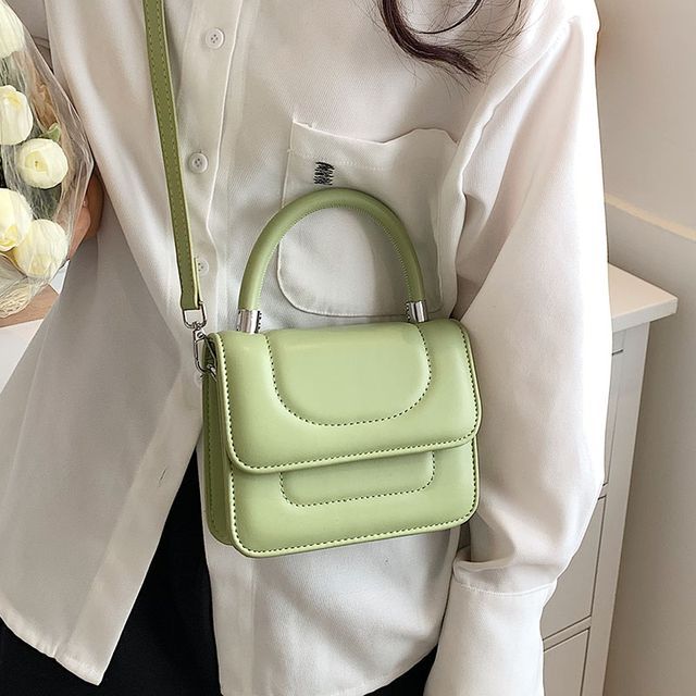 Lizzy - Faux Leather Flap Crossbody Bag | YesStyle