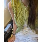 maybe-baby - Zip-Up Cable-Knit Vest | YesStyle