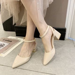 Mirasol - Block Heel Pointed Sandals | YesStyle