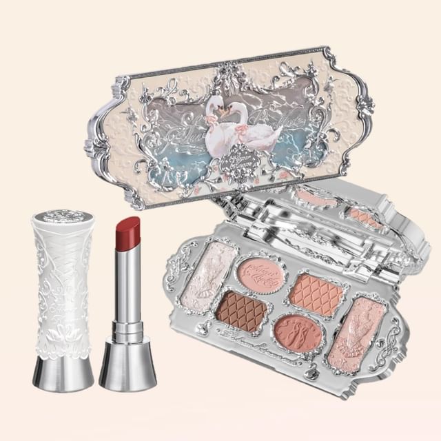 Flower Knows - Bundle: White Swan Ballet Eyeshadow & Lip Set | YesStyle