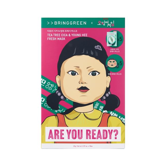 BRING GREEN - Tea Tree Cica & Young Hee Fresh Mask Set Squid Game ...