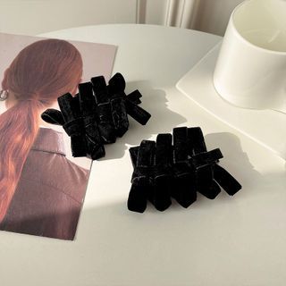Show Mind - Knot Velvet Hair Clip / Set (various designs) | YesStyle