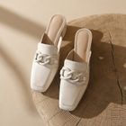 Parfaye - Chain Detail Block Heel Loafer Mules | YesStyle