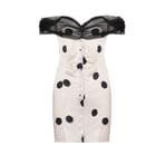 Colada - Off Shoulder Sheer Panel Dotted Mini Bodycon Dress | YesStyle