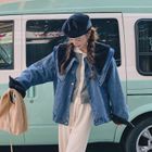 QUAIN - Peter Pan Collar Denim Jacket | YesStyle