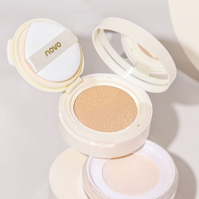 NOVO - Soft Mist Double Layer Air Cushion & Loose Powder - 2 Types ...