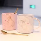 Forsetti - Marble Print Ceramic Mug with Spoon | YesStyle
