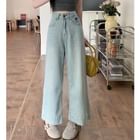 Wisjam - High Rise Washed Crop Wide Leg Jeans | YesStyle