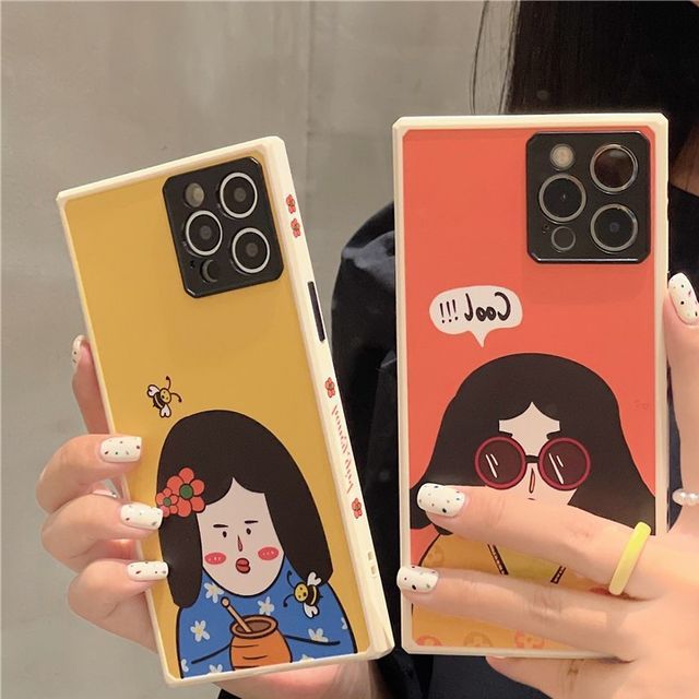 Hephone - Cartoon Girl Phone Case - iPhone 12 Pro Max / 12 Pro / 12 / ...