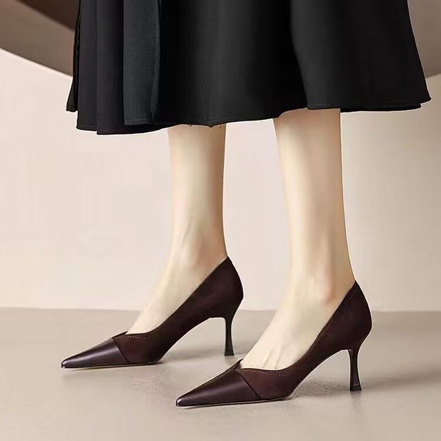 Bolitin - Cap Toe Stiletto Heel Pumps | YesStyle