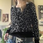 Honet - Long Sleeve Leopard Print Velvet Zip-Up Hooded Jacket | YesStyle