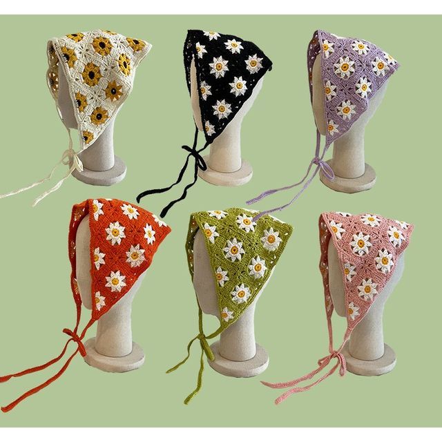 Cap Station - Floral Embroidered Crochet Lace Headband | YesStyle