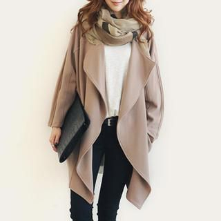 NANING9 - Open-Front Wide-Collar Jacket | YesStyle