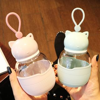 Cuplet - Cat Glass Drinking Bottle | YesStyle