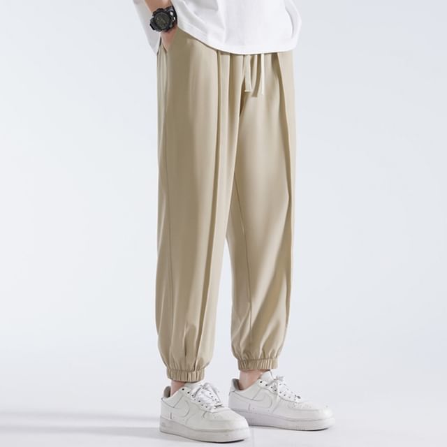 Lefitt - Drawstring Waist Plain Jogger Pants | YesStyle