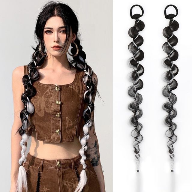 Jasmintinea - Set of 2: Braided Hair Fringe - Highlight | YesStyle