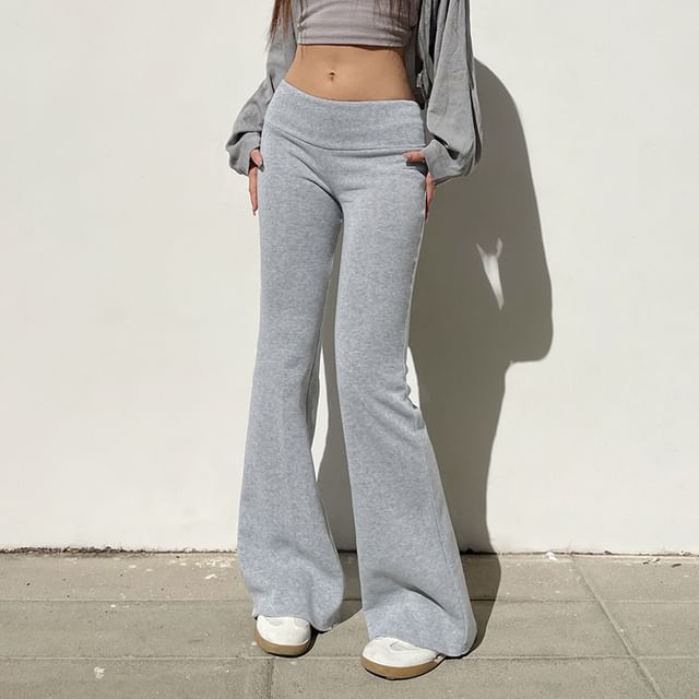 BrickBlack - Low Rise Plain Flared Sweatpants | YesStyle