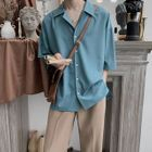 Artistman - 3/4-Sleeve Plain Shirt | YesStyle