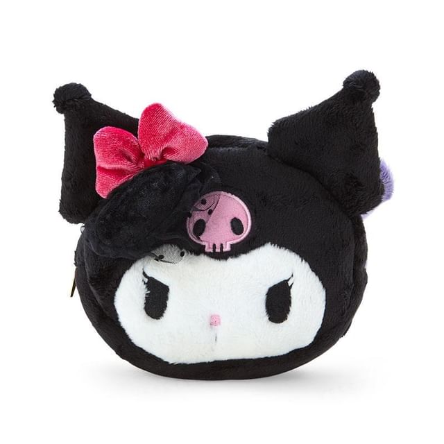 Sanrio - Kuromi Delusional Lady Kuromi & Baku Face-shaped Boa Pouch | YesStyle