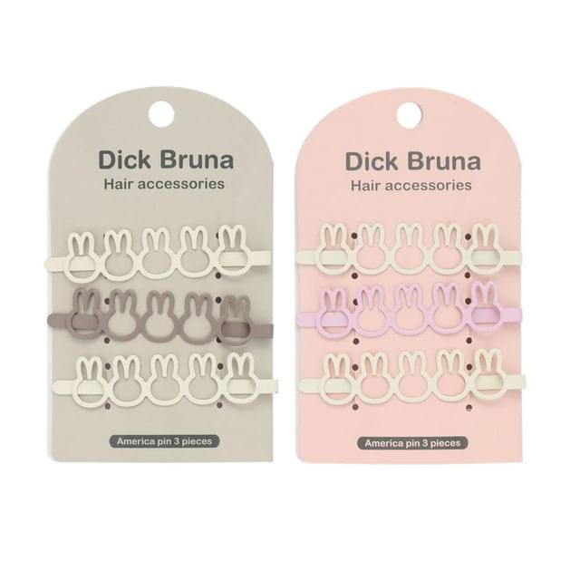SHOBIDO - Miffy Silhouette Hair Clip (Set of 3) | YesStyle