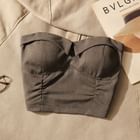 Eranellah - Strapless Plain Bustier Top | YesStyle