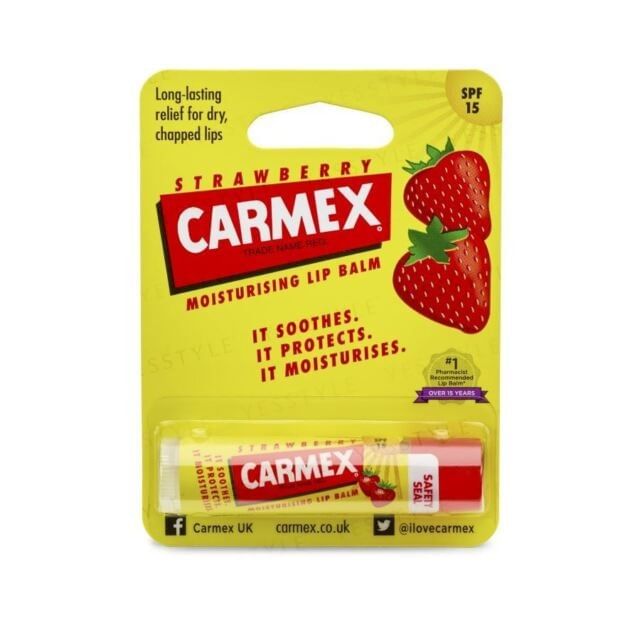 Carmex - Strawberry Flavor Moisturising Lip Stick Balm SPF 15 | YesStyle