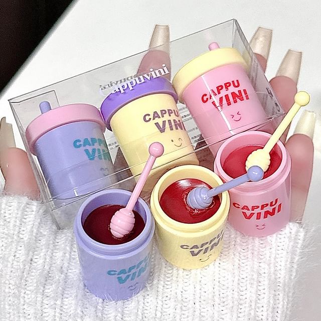 Cappuvini - Set of 3: Moisturizing Milk Tea Cup Lip Gloss | YesStyle