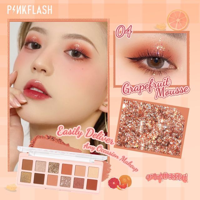 PINKFLASH - Pro Touch Eyeshadow Palette-Grapefruit | YesStyle