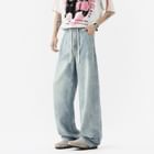 Omozando - Drawstring Waist Washed Loose Fit Jeans | YesStyle
